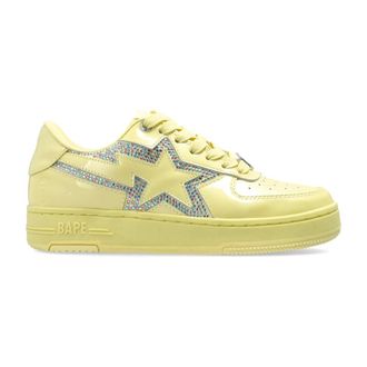 A Bathing Ape A Bathing Ape, Femme, Chaussures, Jaune, Taille: 36 EU Baskets en cuir orn&eacute;es d&eacute;toiles