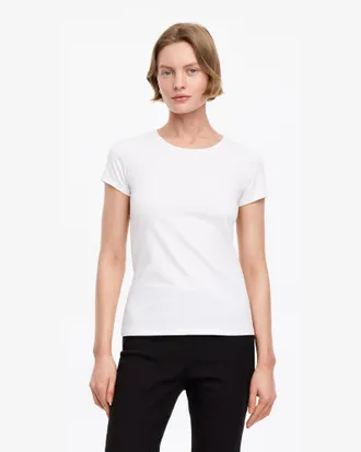 Arket Schmales T-Shirt Mit Fl&uuml;gel&auml;rmeln -Wei&szlig;
