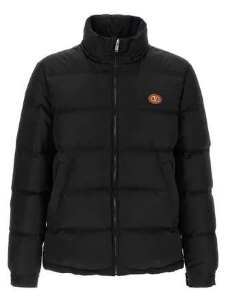 Valentino Garavani Mens Black Polyamide Full-Length Jacket Clothing