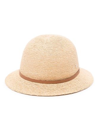Helen Kaminski chapeau cloche en raphia tress&eacute; - Tons neutres