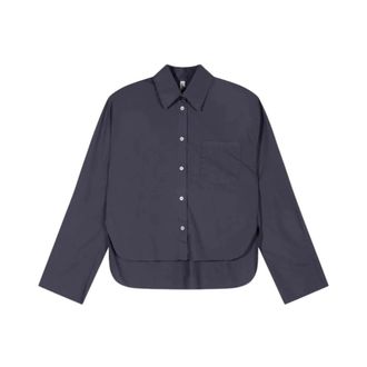 10 Days Cropped Shirt - - Blouses & Shirts - Damen - Blau - S