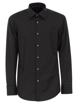 HUGO BOSS Chemise Slim Fit en popeline de coton stretch facile &agrave; repasser