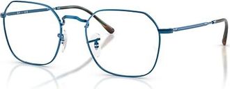 Ray-Ban Jim Optics Blau Fassung Klar Glas Polarisiert 53-20
