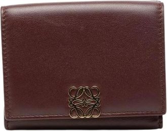 Loewe Portefeuille &agrave; rabat en cuir Pre-owned - Femme - Pre-owned - Rouge - Taille: ONE Size
