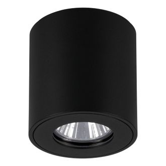 Eglo Deckenlampe au&szlig;en Torrecola, Au&szlig;enleuchte Decke, Outdoor Deckenleuchte aus Aluminium in Schwarz, Deckenstrahler mit GU10 Fassung, IP44,? 8 cm