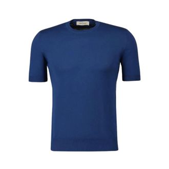 Gran Sasso Casual T-shirt - - Tops - Herren - Blau - L