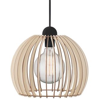Nordlux Suspension chino 30 Bois Nature (marron), H.26 - IP20 - E27 / Nordlux Int&eacute;rieur