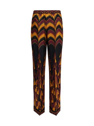Emilio Pucci Silk Brocade Jacquard Trousers - Multicolor
