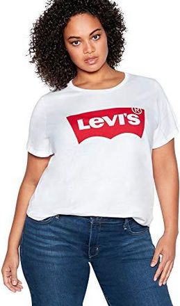 Levi's Plus Size Perfect Tee T-Shirt Femme, Plus Batwing White, 3XL