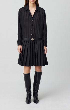 Claudie Pierlot Robe bi-mati&egrave;re rayures
