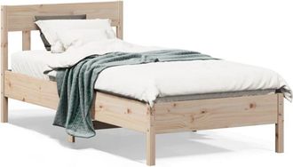 vidaXL Cadre de lit avec t&ecirc;te de lit 75x190 cm bois de pin massif