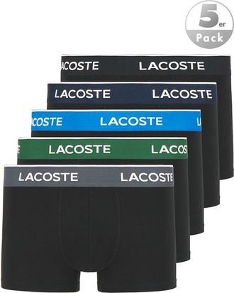 Lacoste Herren Trunks schwarz Baumwolle & Mix unifarben
