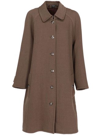 Chanel manteau &agrave; design r&eacute;versible (1990) - Marron