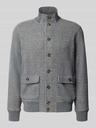 Ragman Strickjacke aus Wolle mit Stehkragen