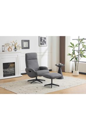 Livetastic Relaxsesselset, Grau, Textil, 77x107x75 cm, Relaxfunktion, Wohnzimmer, Sessel, Relaxsessel