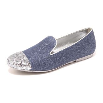 Hogan Sequin Loafer Schuhe Blau Silber - - Shoes - Damen - Grau - 39 1/2 EU
