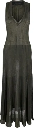 Federica Tosi Femme, Robes, Vert, Taille: 42 FR Robe Longue en Tricot