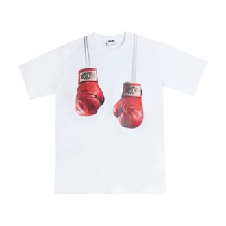 Moschino Boxe T-Shirt - - Tops - Herren - Wei&szlig; - XS