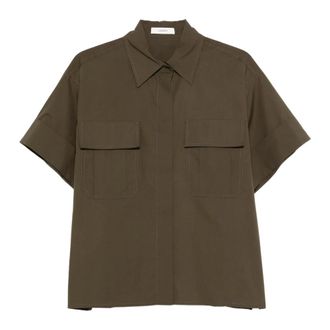 Joseph Pocket Poplin Shirt - - Blouses & Shirts - Damen - Gr&uuml;n - L