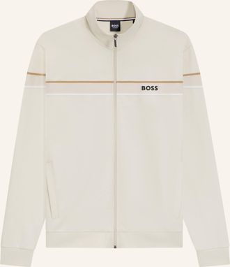 HUGO BOSS Loungewear Jacke Iconic Jacket Zip Regular Fit weiss
