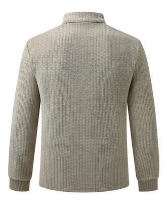AlltheMen Sweatshirt Stehkragen Herren Sweatshirt Langarm mit Halbzip
