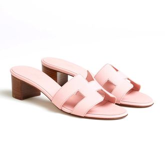 Herm&egrave;s Pale Pink Oasis Sandals Size 38