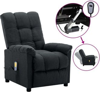 vidaXL Fauteuil de fauteuil rembourr&eacute; inclinable en tissu disponible en diff&eacute;rentes couleurs Couleur : anthracite