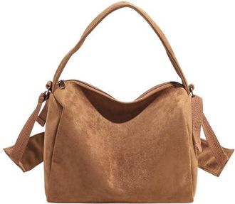 Generic Kexpery Sac &agrave; Main Vintage en Faux Su&egrave;de Grande Capacit&eacute; pour Femmes Sacoche D&eacute;contract&eacute;e pour Voyage, Travail et Sorties