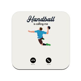 Fabulous Untersetzer aus Holz, Handball is Calling Me Sport Ball, 1 St&uuml;ck (95 x 95 mm)