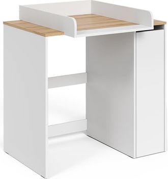 Vicco Waschmaschinenschrank Viktor, Weiß/Artisan, 93.6 x 88.2 cm 2 Teile mit Wickelauflage