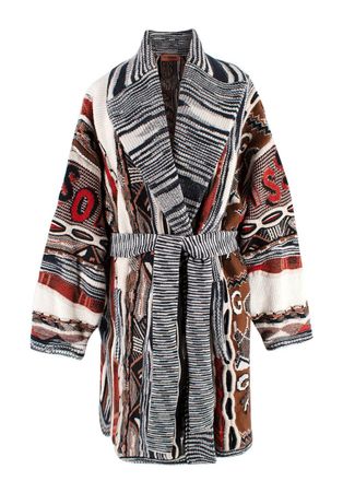 Missoni Intarsia Chunky Knit Cardigan Size M