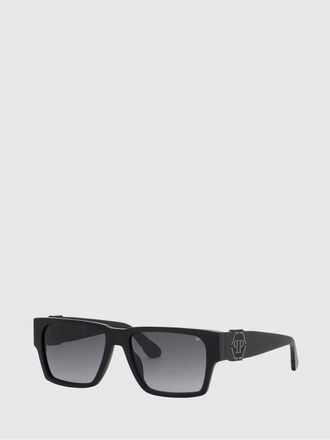 Philipp Plein Lunettes de soleil masque en ac&eacute;tate avec logo Hexagon