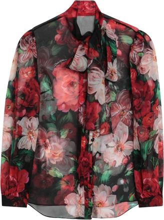 Dolce & Gabbana Femme, Blouses et Chemises, Multicolore, Taille: 38 FR Camicia Manica Lunga Shirt