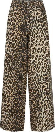 Co'Couture Femme, Pantalons, Brun, Taille: 38 FR Leocc Denim Panel Pant