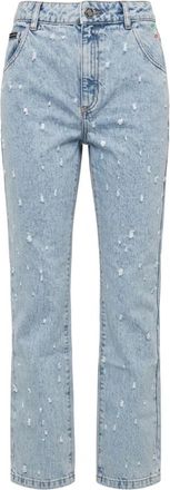 Philipp Plein Femme, Jeans, Bleu, Taille: W30 Jean Coupe Droite