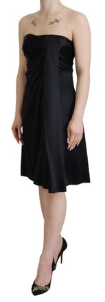 Dolce & Gabbana Womens Black Silk Shift Short Mini Party Dress