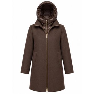 Marella Panno Soft Steppmantel mit abnehmbarer Kapuze - - Coats - Damen - Braun - XL