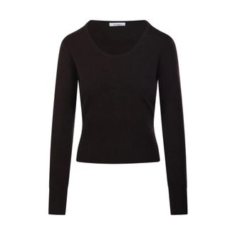 Max Mara Pull Vetta - Femme - Pulls - Brun - Taille: 38 FR