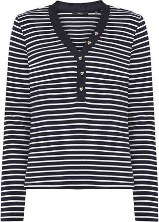 Zero Kurzarmshirt Damen mit Knopfleiste (1-tlg) weiteres Detail