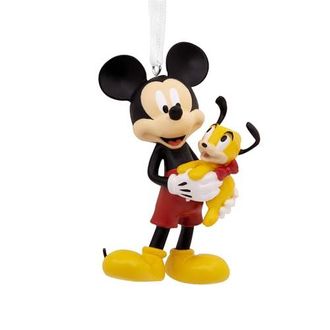 Hallmark Mickey Mouse et Pluto Ornement, D&eacute;coration darbre Disney, Ornement Disney &agrave; suspendre, Ornement de No&euml;l &agrave; suspendre, Cadeaux pour No&euml;l