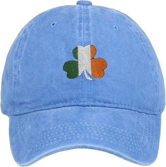 Generic Casquette de baseball en coton r&eacute;glable vieilli pour papa, casquette de baseball dartiste, bleu clair, Taille unique