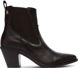 Tommy Hilfiger Stiefeletten Leather Western Chelsea Boot FW0FW09582 Braun