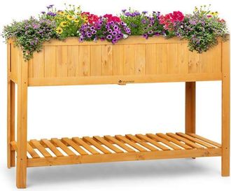 Blumfeldt Blumfeldt - Altiplano Cubic Hochbeet 150 x 100 x 50 Kiefer Gartenvlies ErgoGrow