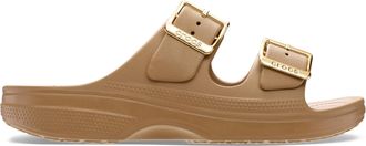 Crocs Pantoletten Crocs Saturday Sandal Metallic Buckle 213316 Braun