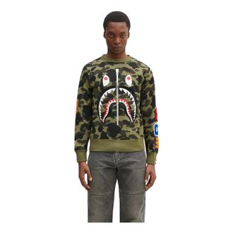 A Bathing Ape 1St Camo Shark Crewneck Sweatshirt - - Sweatshirts & Hoodies - Herren - Mehrfarbig - XL