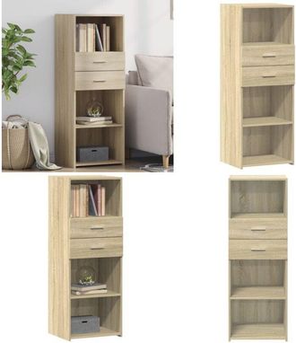 vidaXL Highboard Sonoma-Eiche 45x42,5x124 cm Holzwerkstoff - Sideboard - Hochschrank - Wohnzimmerm&ouml;bel - Eiche Dekor - Holzwerkstoff - Home & Living