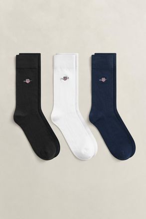 GANT Herren Shield Socken im 3er-Pack (43-45) Schwarz
