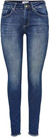 Only ONLBLUSH Mid SK STAYBLUE DNM REA023 Noos, Jeans aux Femmes, Dark Blue Denim, XS/30