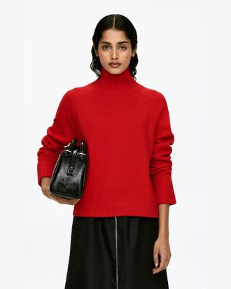 Arket Wollpullover Mit Rollkragen -Rot