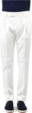 Pantaloni Torino Homme, Pantalons, Blanc, Taille: S Pantalon Slim-fit